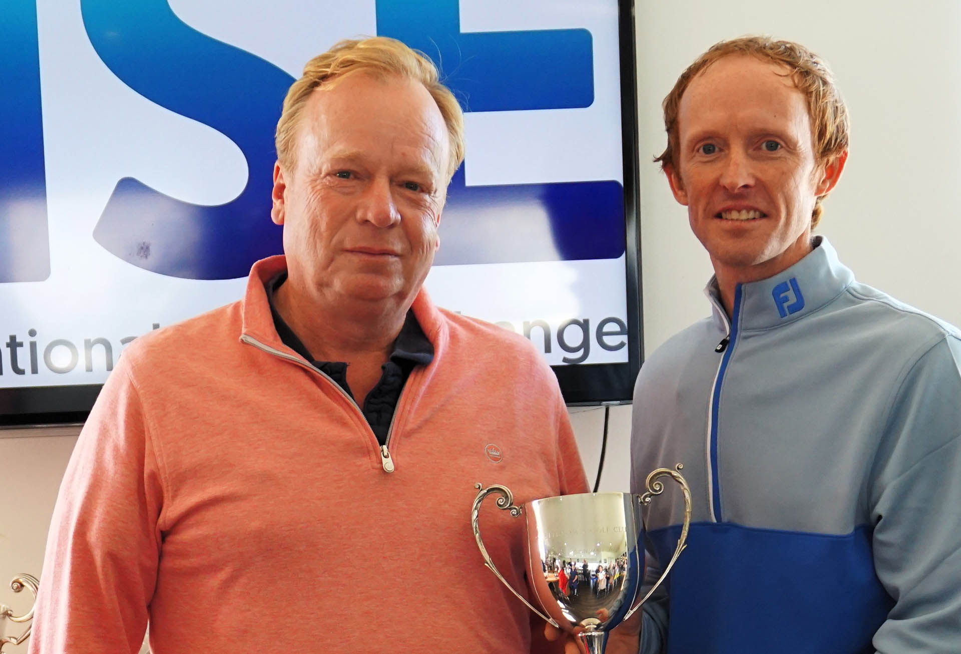 Club champion Andrew Challenor also wins the Steve Keegan trophy ...